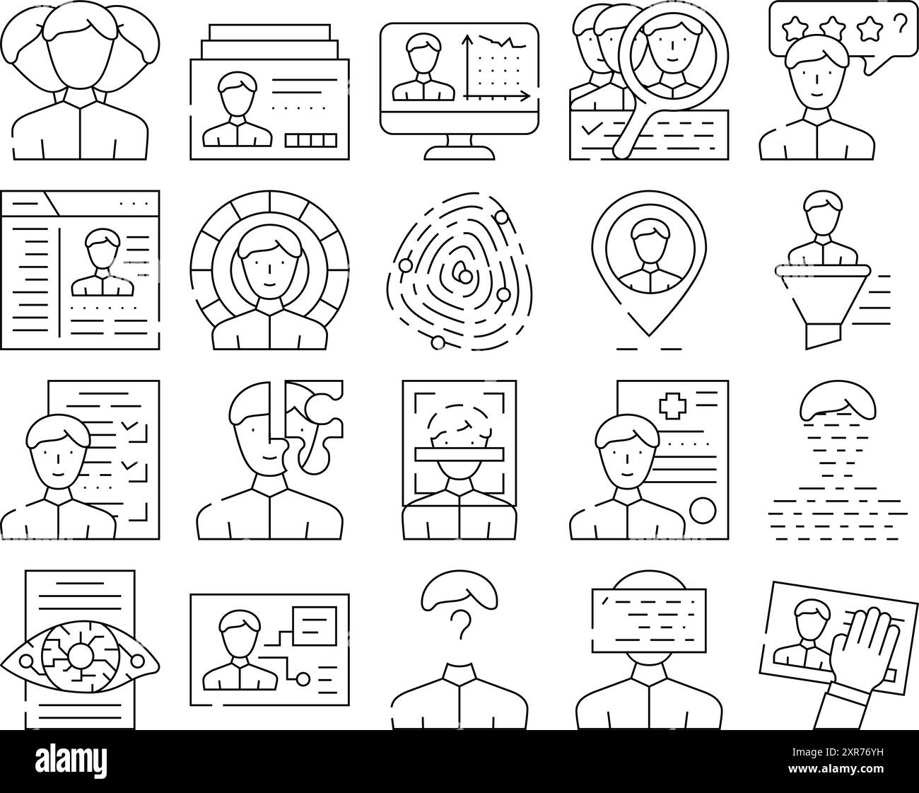 Kyc Know Your Customer Collection Icons Set Vector Stock Vector Image ...