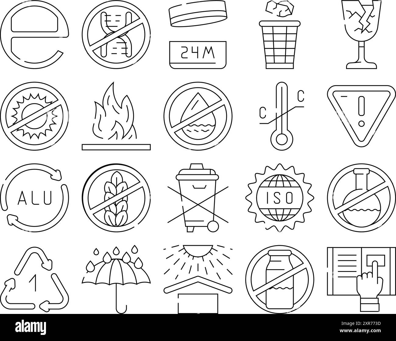 Packaging Industrial Marking Icons Set Vector Stock Vector Image & Art ...