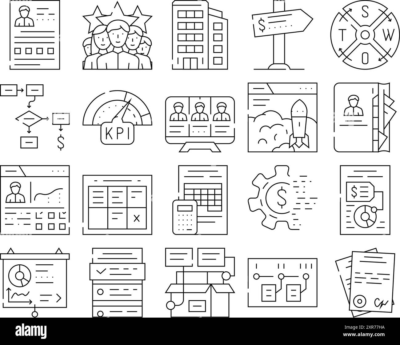 Business Management Business Icons Set Vector Stock Vector Image & Art ...