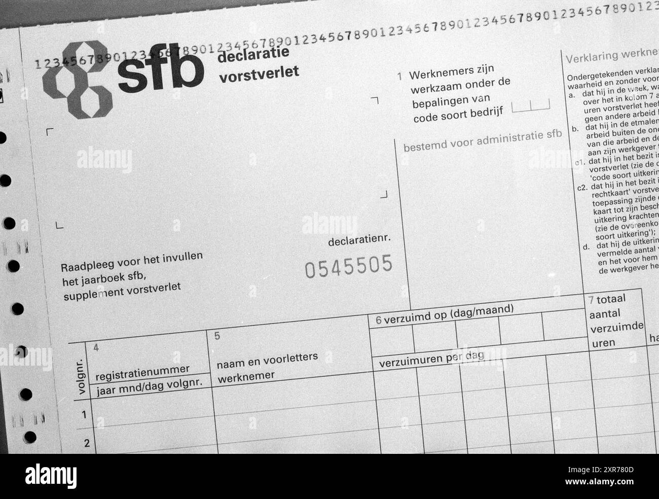 Declaration form SFB, Whizgle Dutch News: Historic Images Tailored for ...