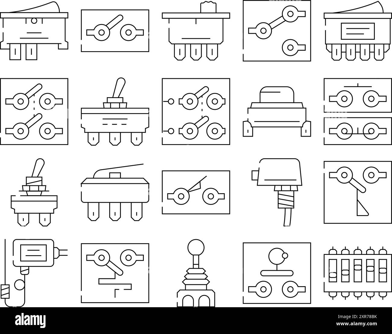 Double pole switch Stock Vector Images - Alamy