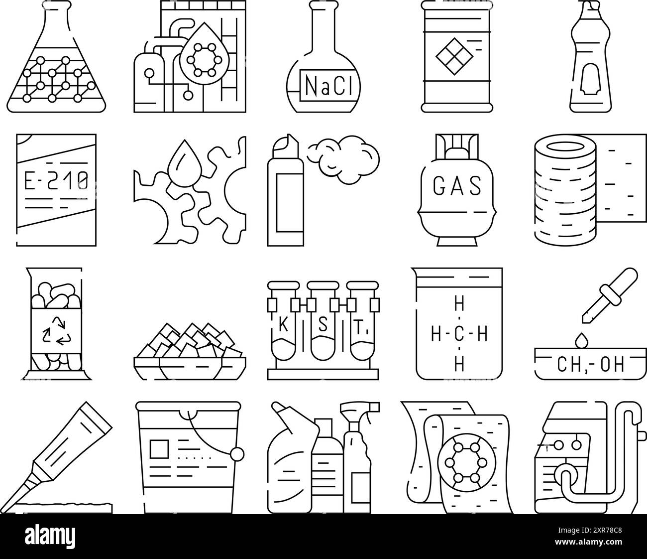 Chemical Industry Production Icons Set Vector Stock Vector Image & Art ...