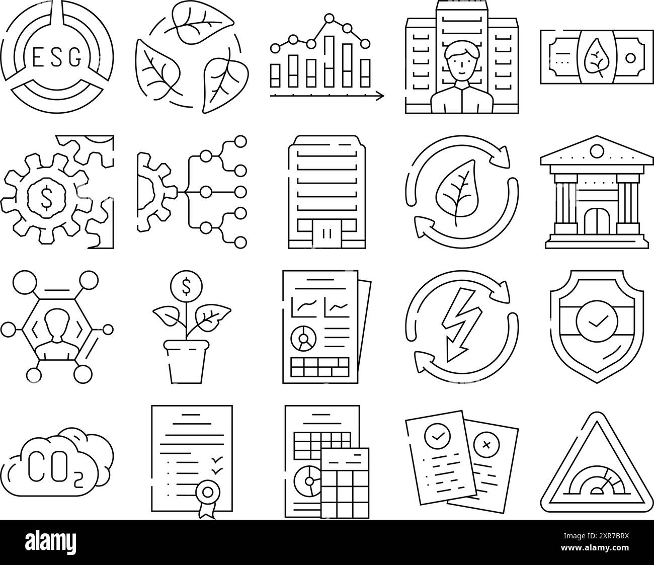 environmental social governance icons set vector Stock Vector Image & Art - Alamy