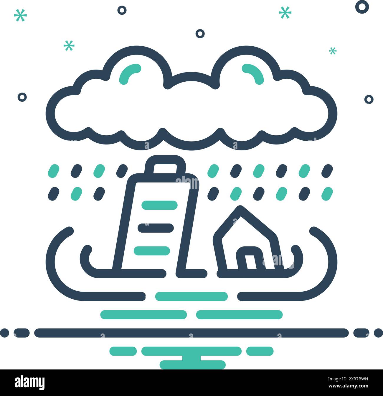 Icon for flooding, disaster Stock Vector Image & Art - Alamy