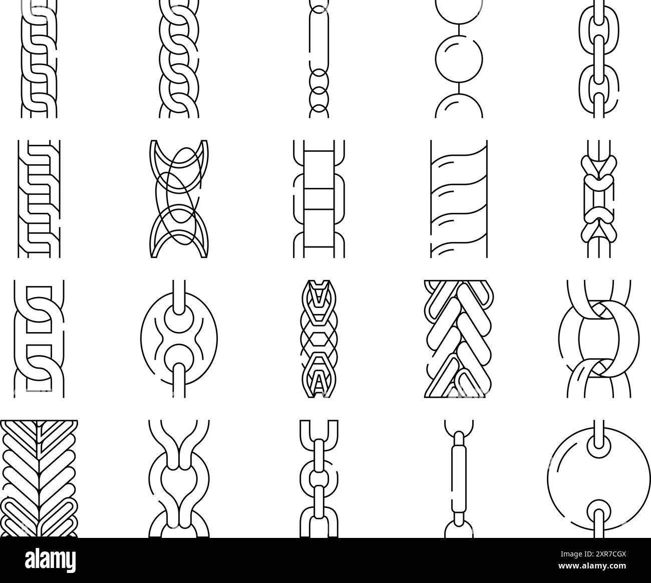 chain metal link icons set vector Stock Vector Image & Art - Alamy