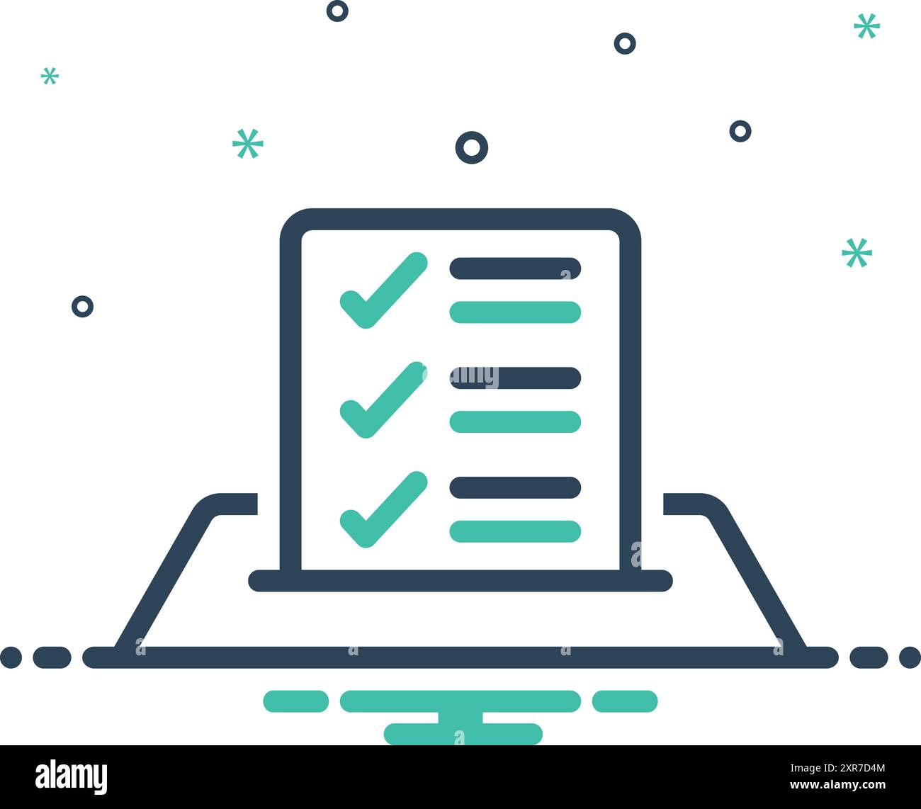 Icon for checkmark, worksheet Stock Vector Image & Art - Alamy