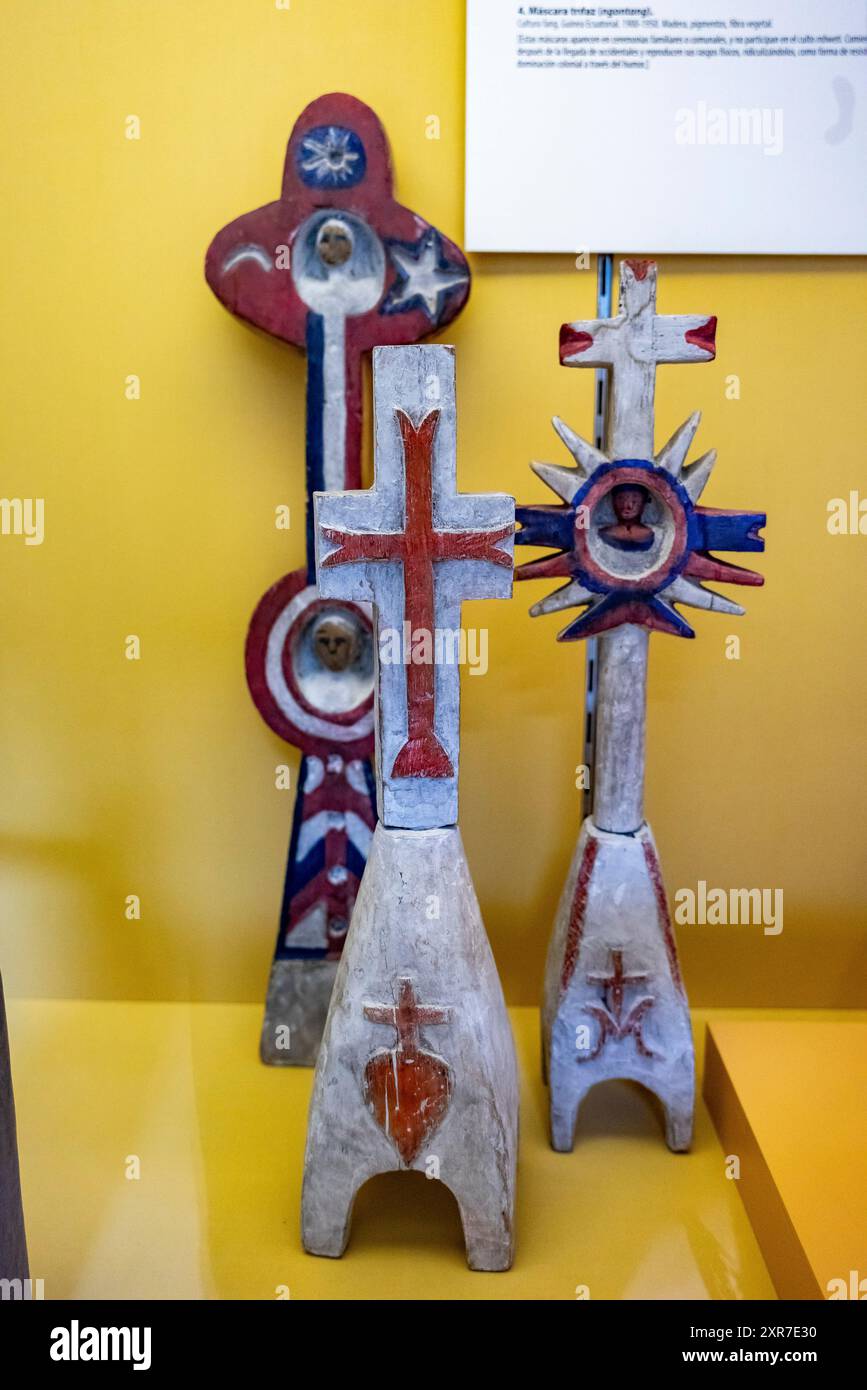 Fang culture crosses, Equatorial Guinea, 1900-1950, wood and pigments ...