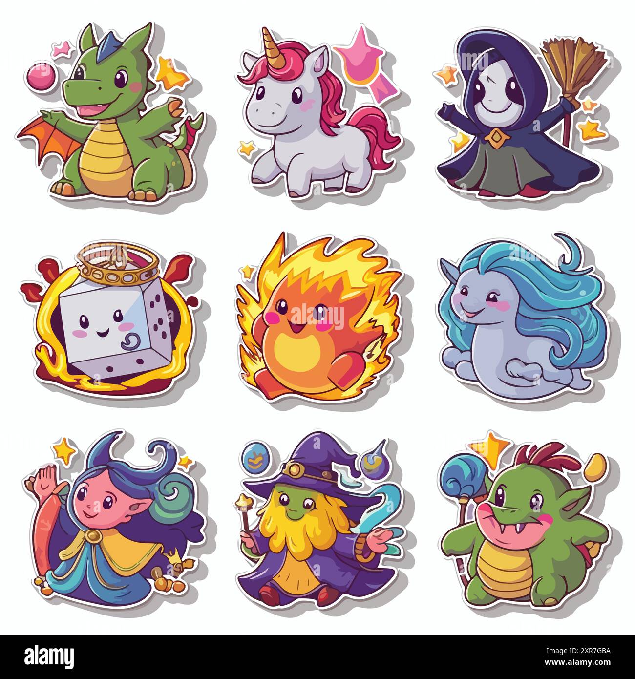 Set of cute animal vector illustration of cute animals and birds yoon ...