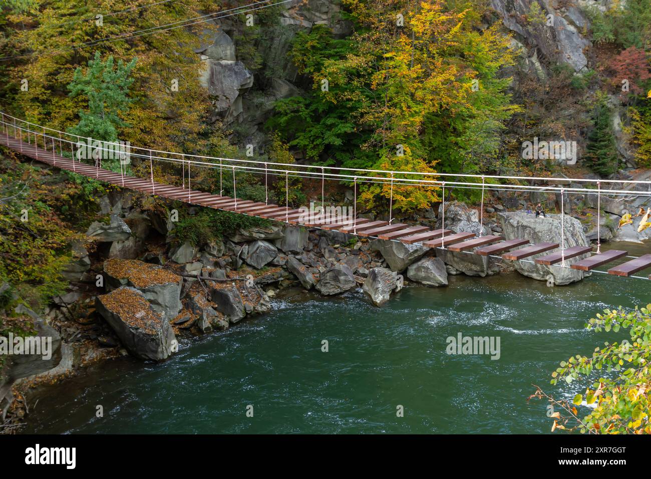 View wooden suspension bridge crossing hi-res stock photography and ...