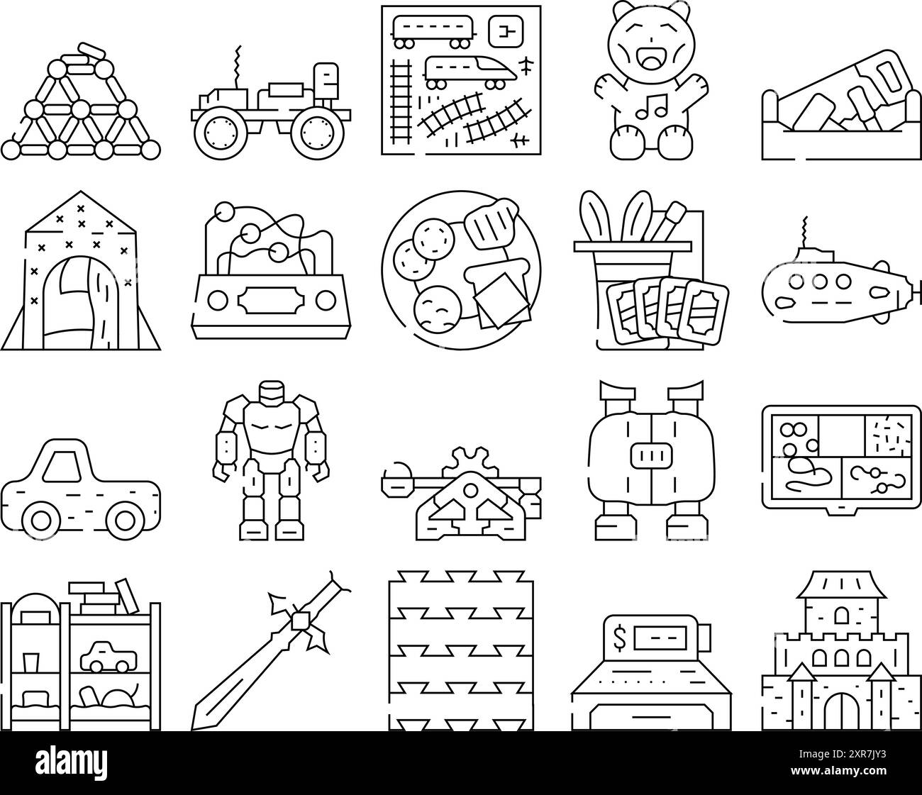 Box children toy plush Stock Vector Images - Alamy