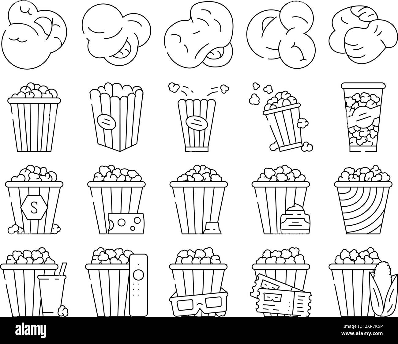 Movie popcorn poster Black and White Stock Photos & Images - Alamy