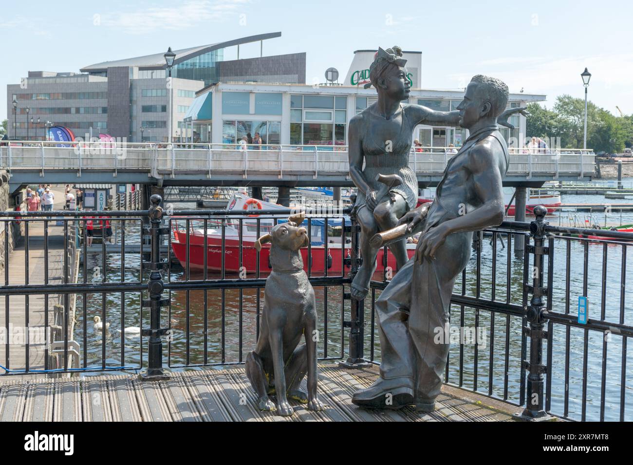 "People like Us" bronze sculpture of man , woman and dog, by John ...