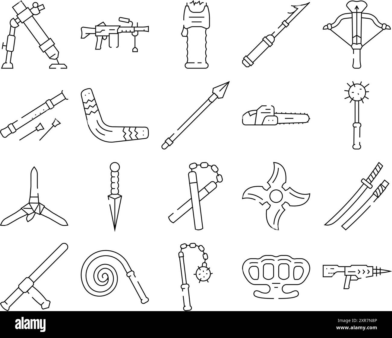 weapon war gun military icons set vector Stock Vector Image & Art - Alamy