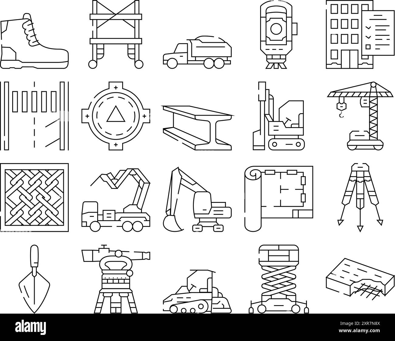 civil engineer construction icons set vector Stock Vector Image & Art - Alamy