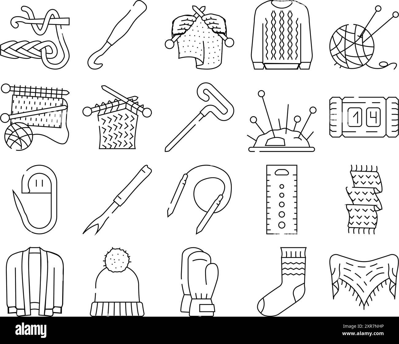 Hand knit item Black and White Stock Photos & Images - Alamy