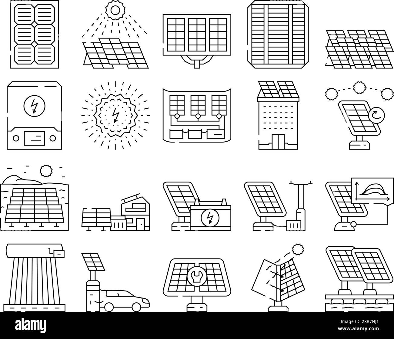 Solar photovoltaic power plant Black and White Stock Photos & Images ...
