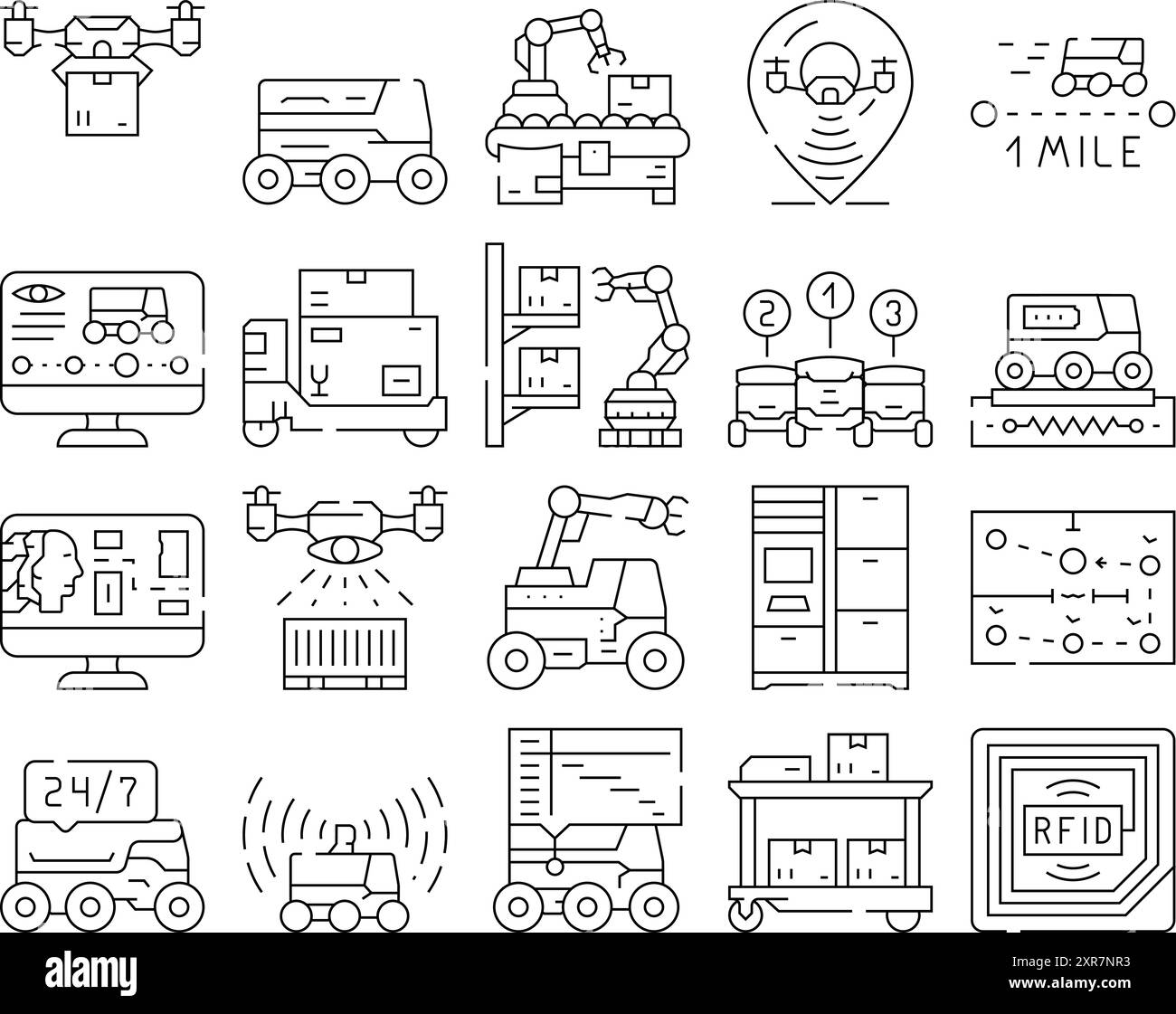 Autonomous robot delivery in Black and White Stock Photos & Images - Alamy