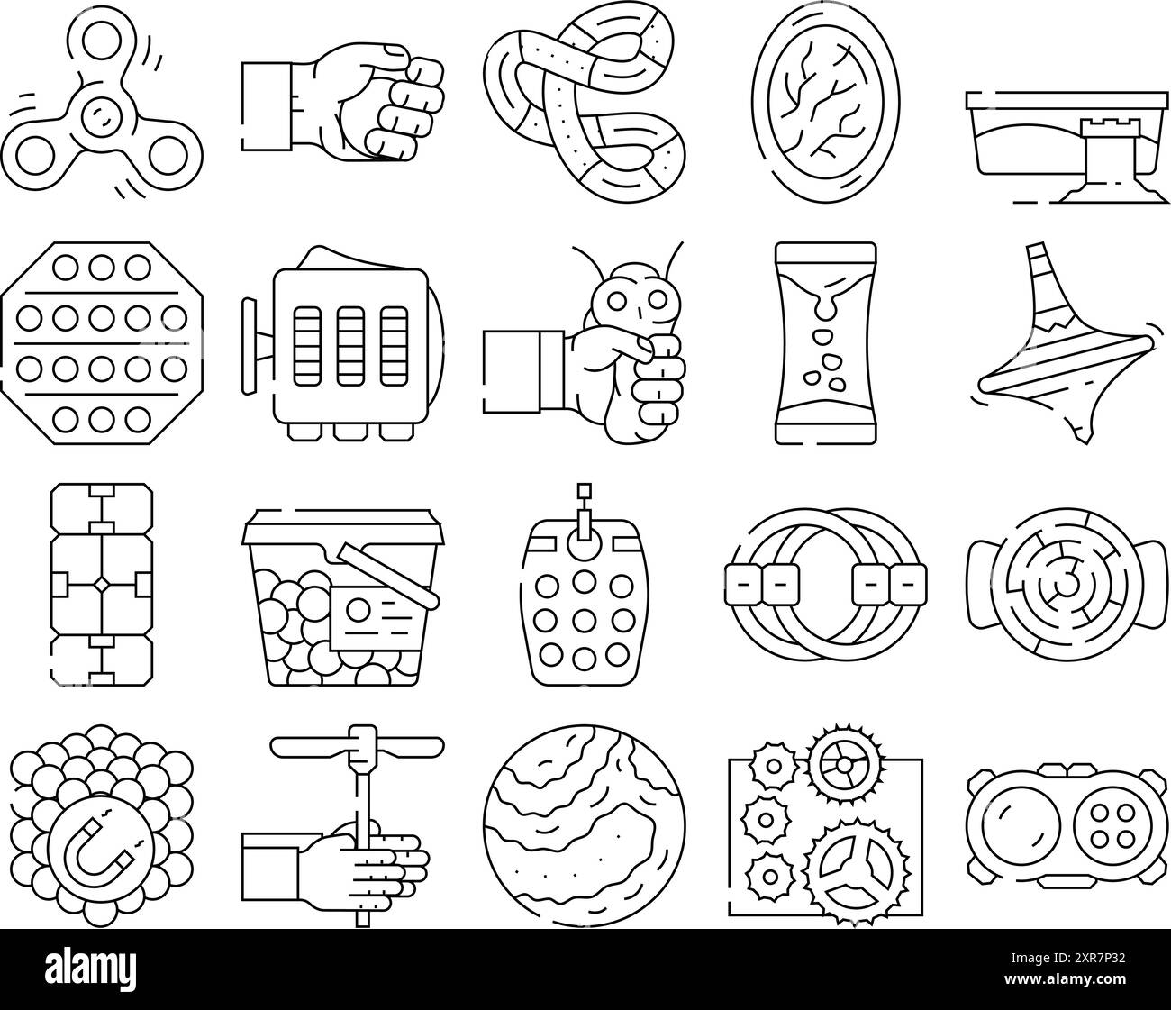 fidget toy pop fun icons set vector Stock Vector Image & Art - Alamy