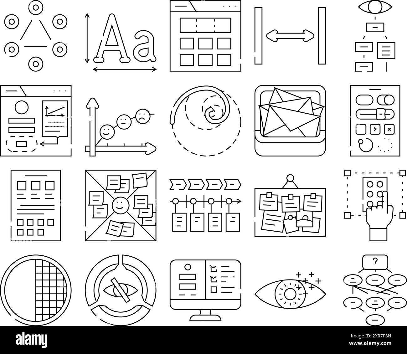 ux ui design app website icons set vector Stock Vector Image & Art - Alamy