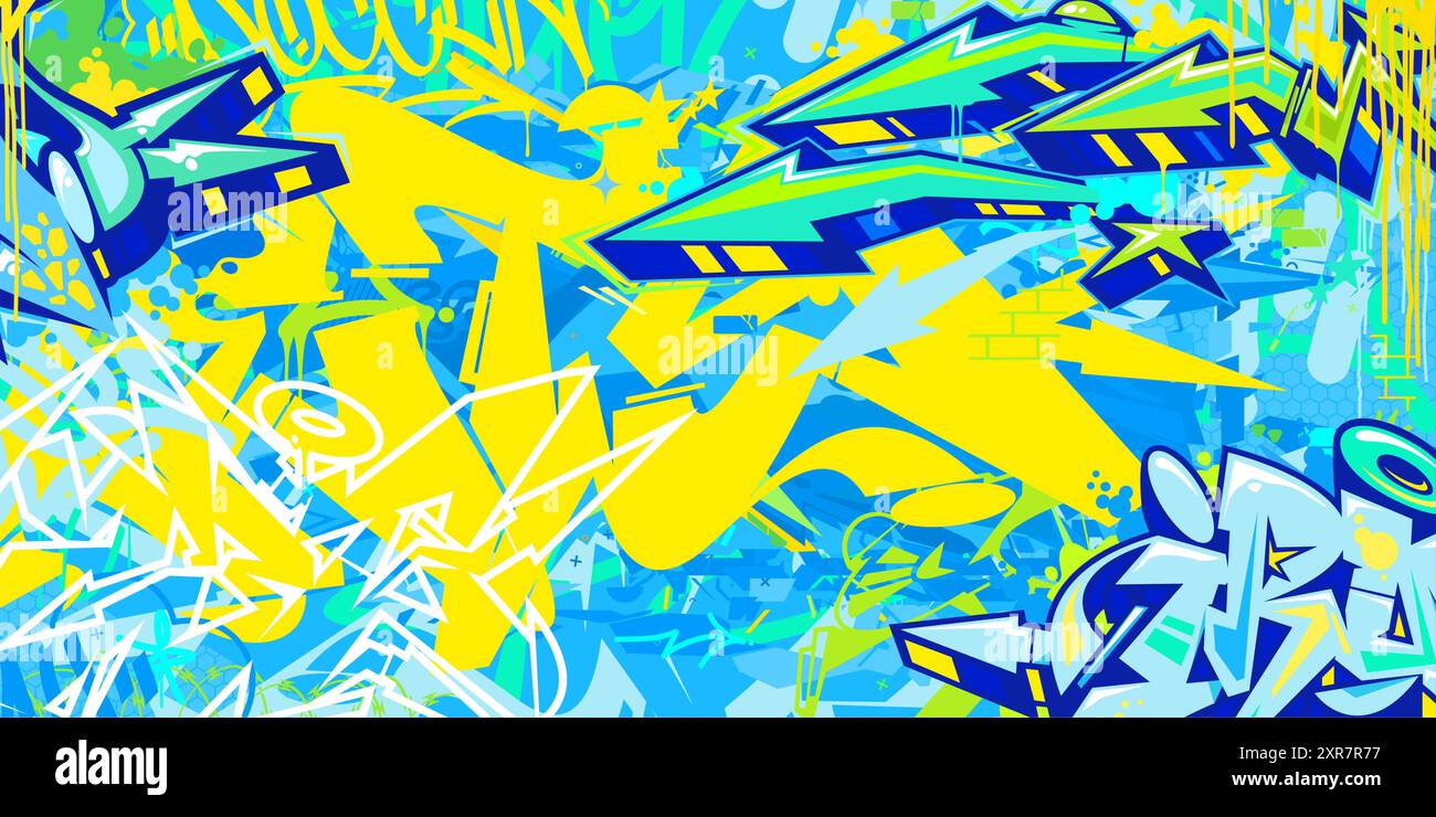 Cool Trendy Abstract Hip Hop Urban Street Art Graffiti Style Vector ...