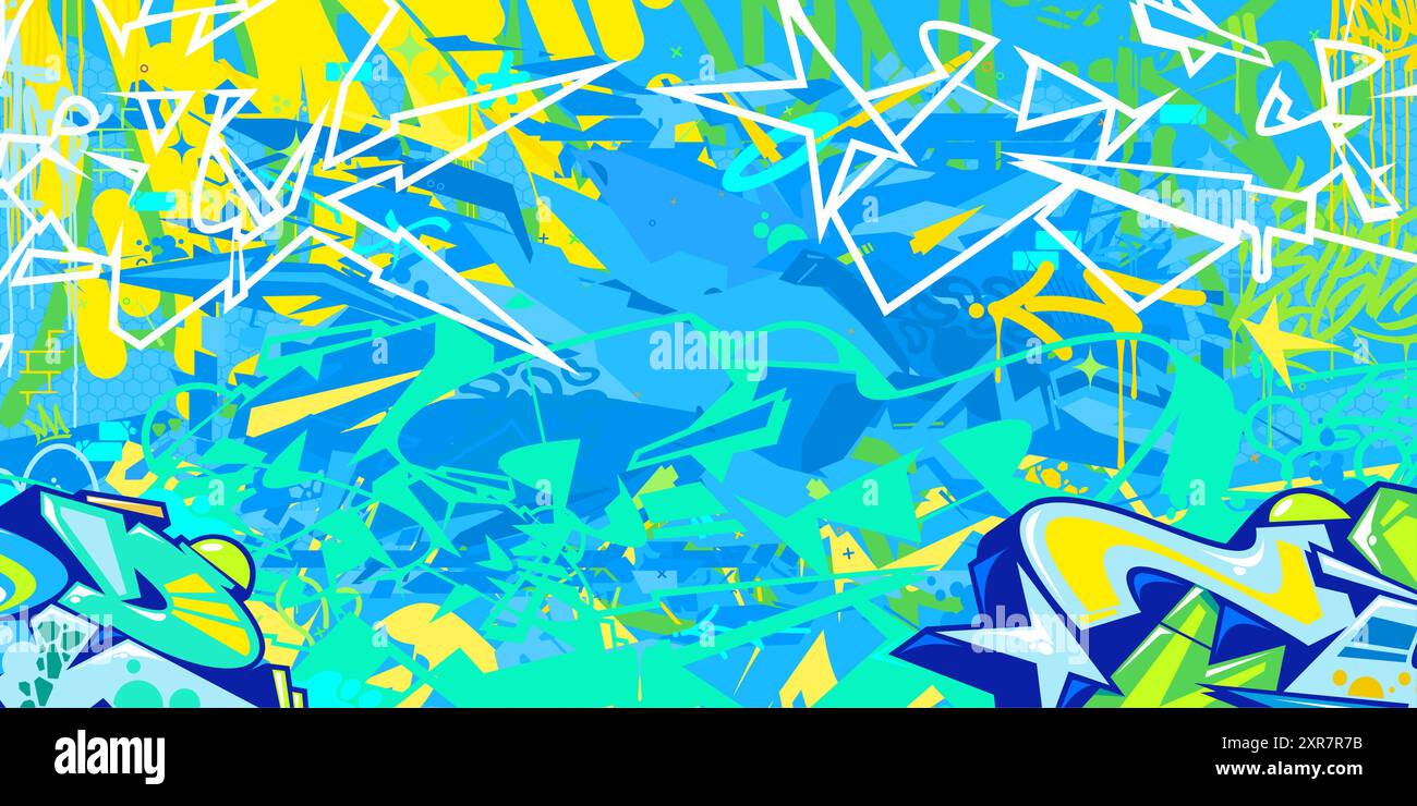 Cool Modern Abstract Hip Hop Urban Street Art Graffiti Style Vector ...