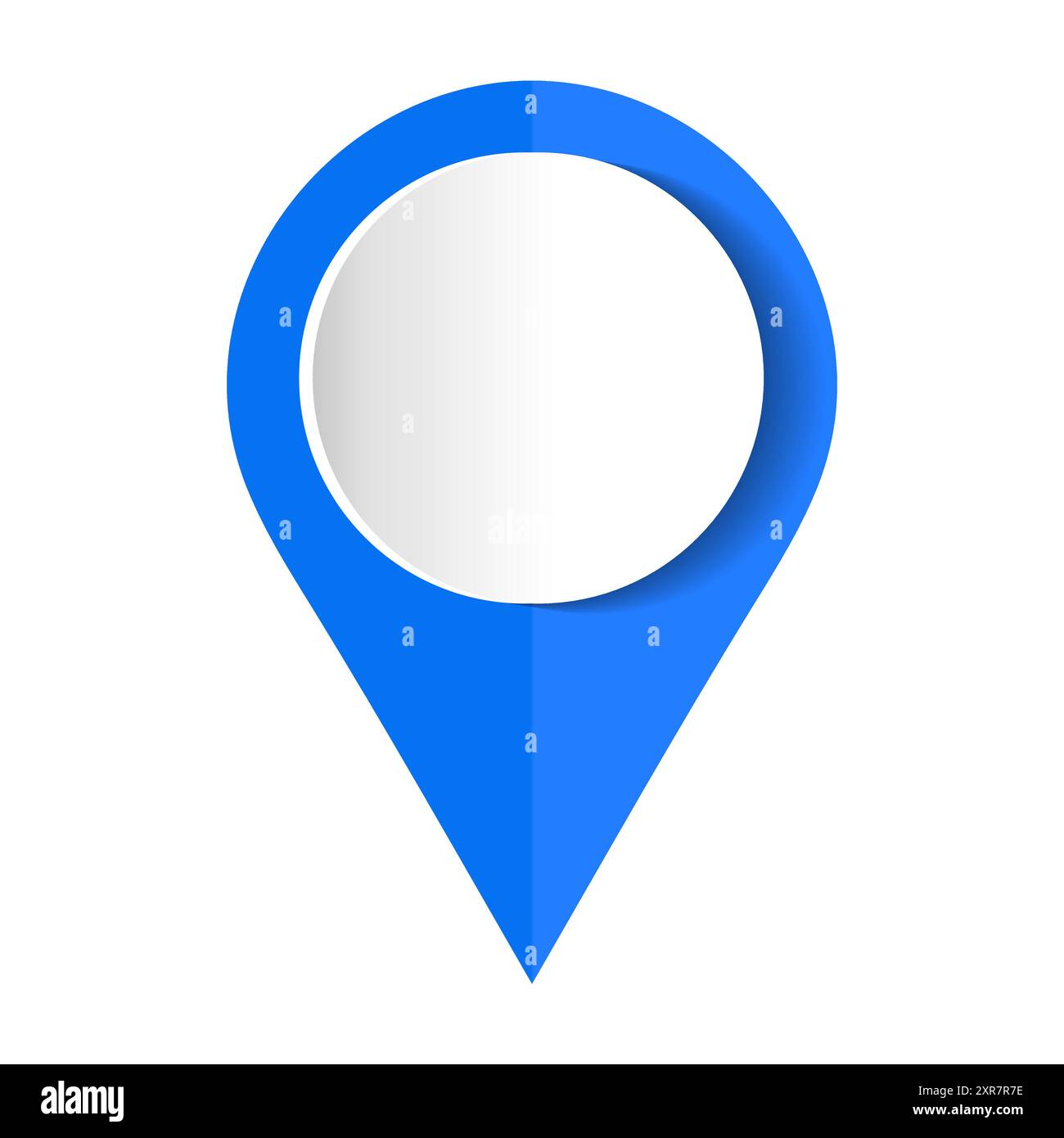 Blue map pin. Concept of global coordinate, dot, needle tip, ui. Map ...