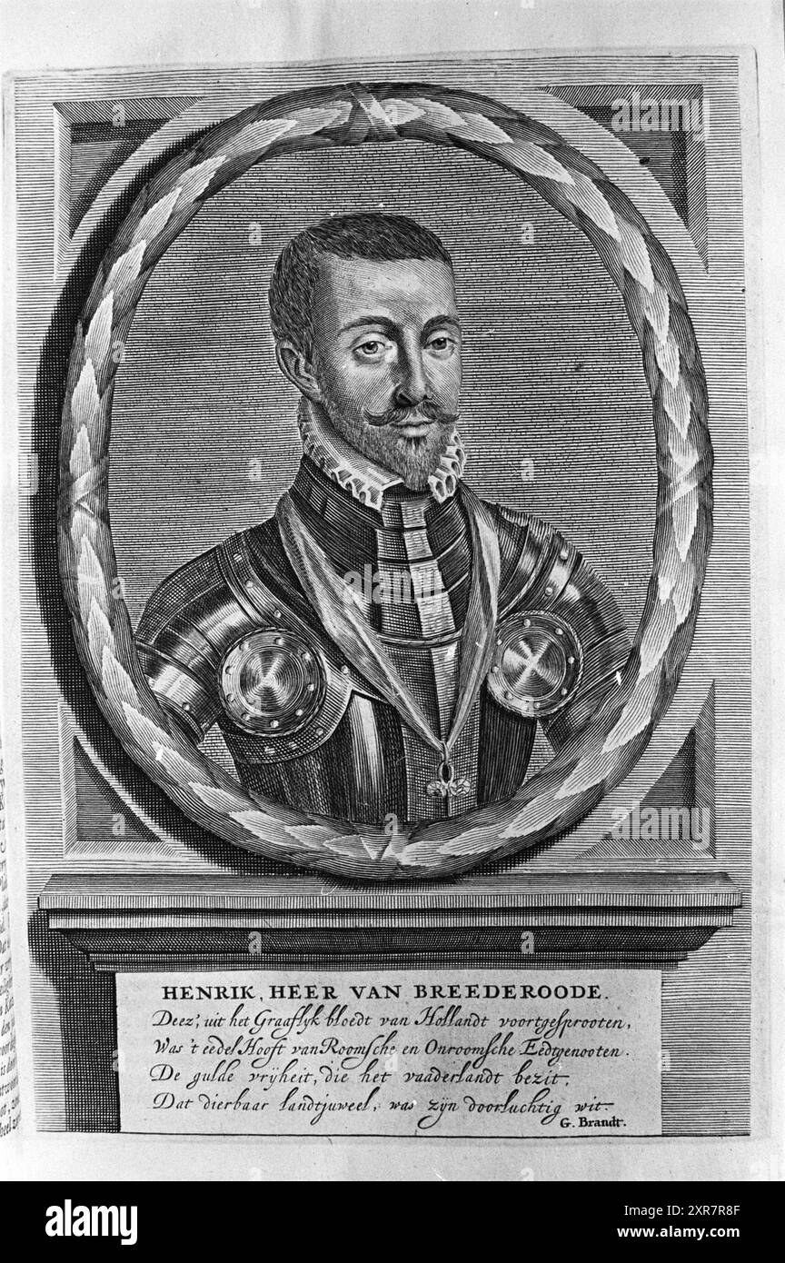 Photo of etching printed in book. Etching of man with caption on ...