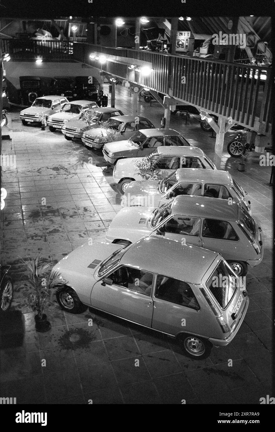 Awards ceremony Renault Ariel competition (line-up of nine Renault 5s ...