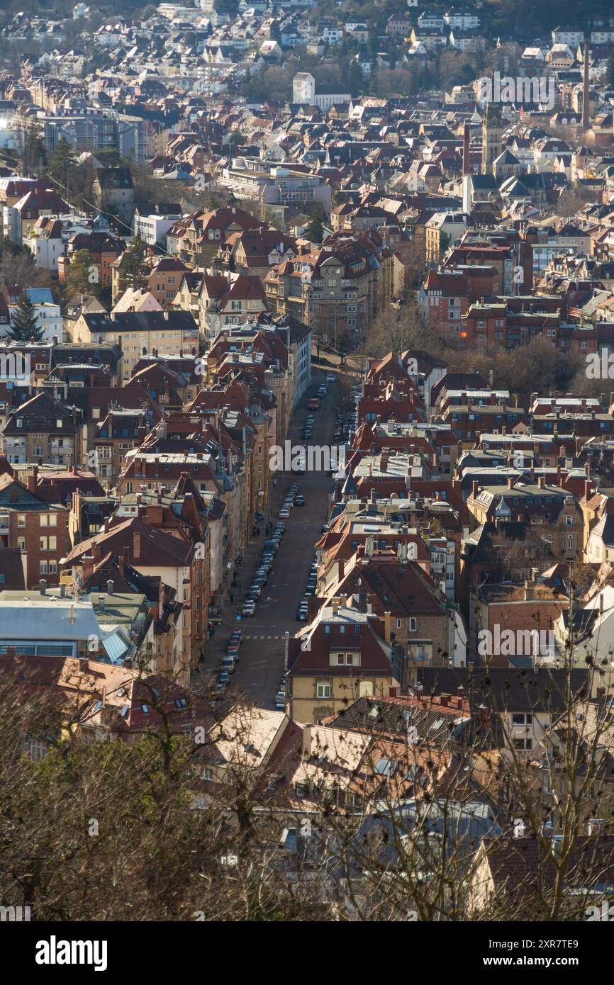 The City views of Stuttgart from a high Overlook, Stuttgart, Germany ...