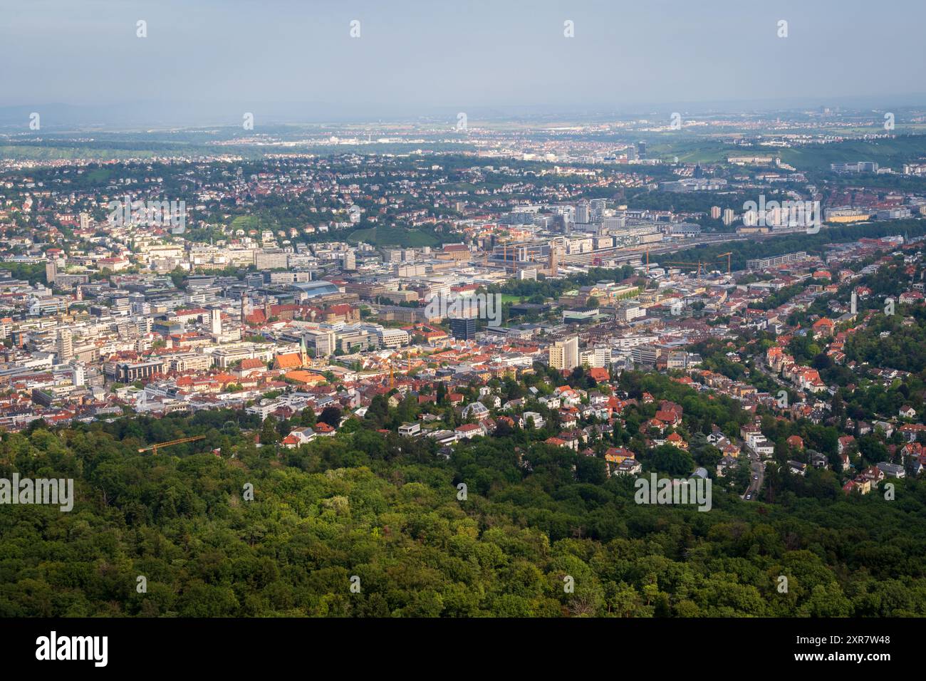The City views of Stuttgart from a high Overlook, Stuttgart, Germany ...