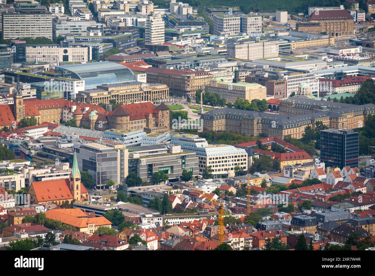 The City views of Stuttgart from a high Overlook, Stuttgart, Germany ...