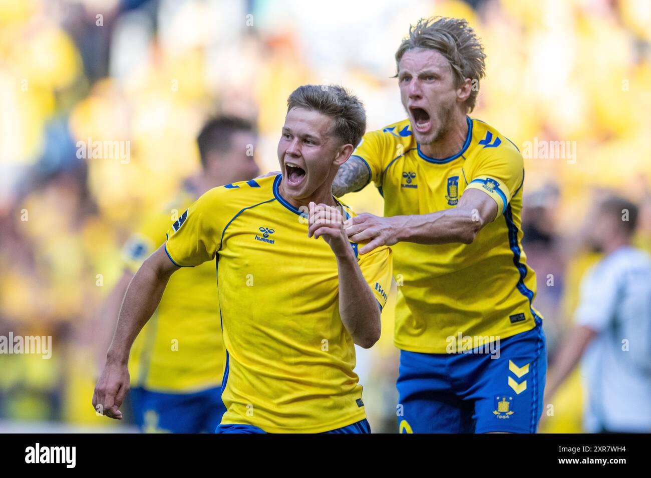 Broendby, Denmark. 08th, August 2024. Filip Bundgaard (11) of Broendby ...