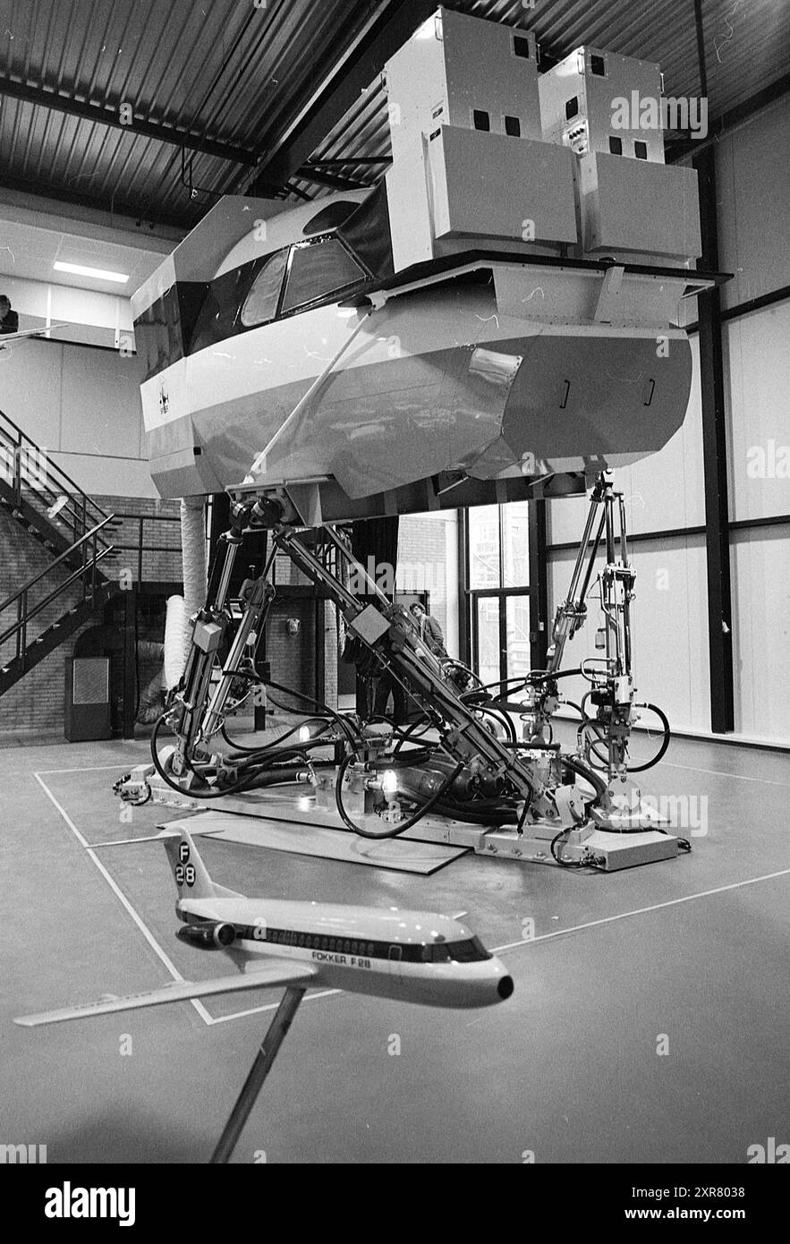 Demonstration flight simulator fokker schiphol hi-res stock photography ...