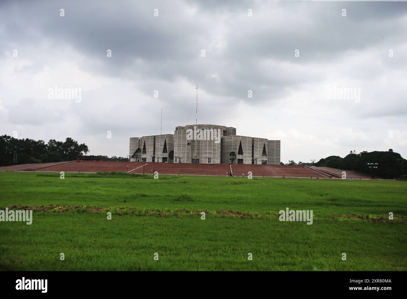 A view of Bangladeshi National Parliament Building in Dhaka, Bangladesh ...