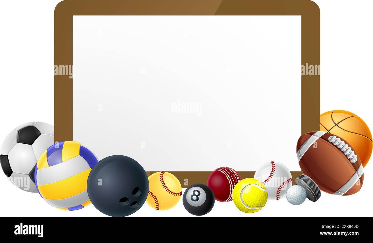 Sports border Cut Out Stock Images & Pictures - Alamy