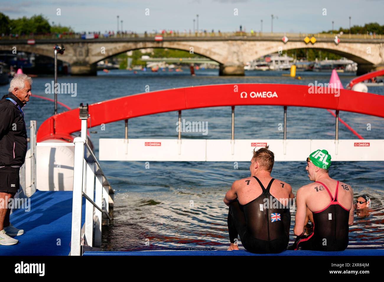 Britain's Tobias Patrick Robinson (7) and Ireland's Daniel Wiffen (18 ...