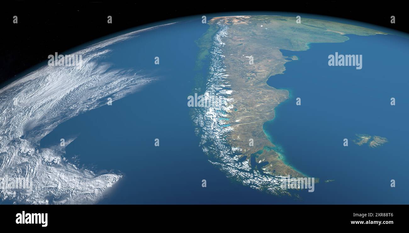 Andes mountain range map hi-res stock photography and images - Alamy