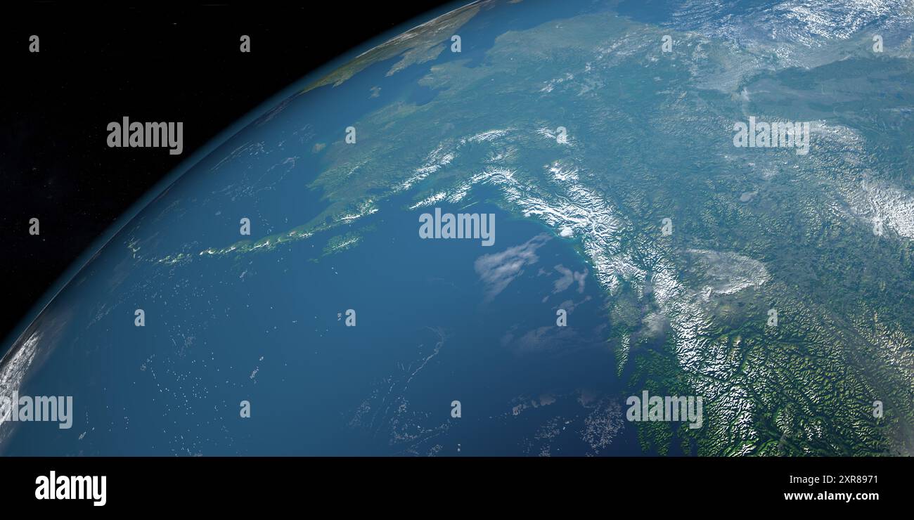 Gulf of Alaska in earth planet Stock Photo - Alamy
