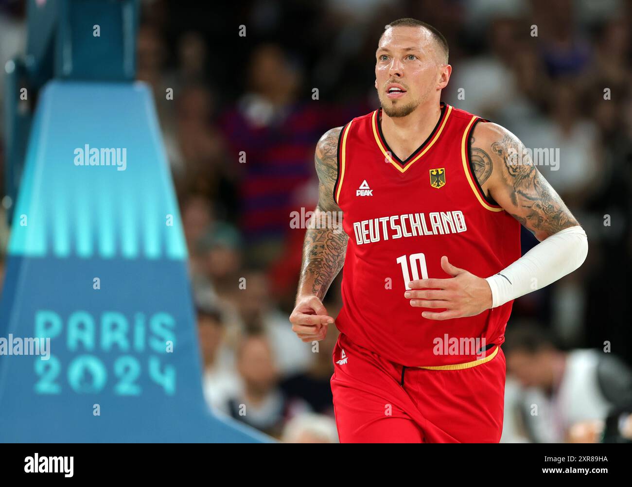 PARIS, FRANCE - AUGUST 08: Daniel Theis of Germany during the Men's ...