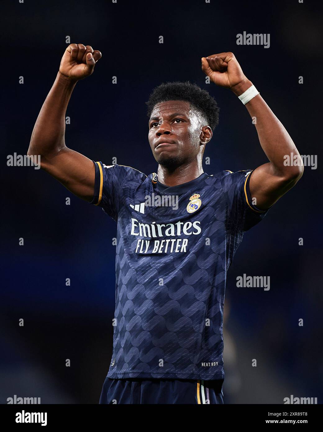 Aurelien Tchouameni of Real Madrid CF reacts during the LaLiga EA ...
