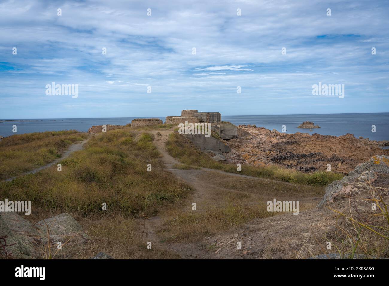 Fort Grey and Guernsey Shipwreck museum in Rocquaine bay Stock Photo ...
