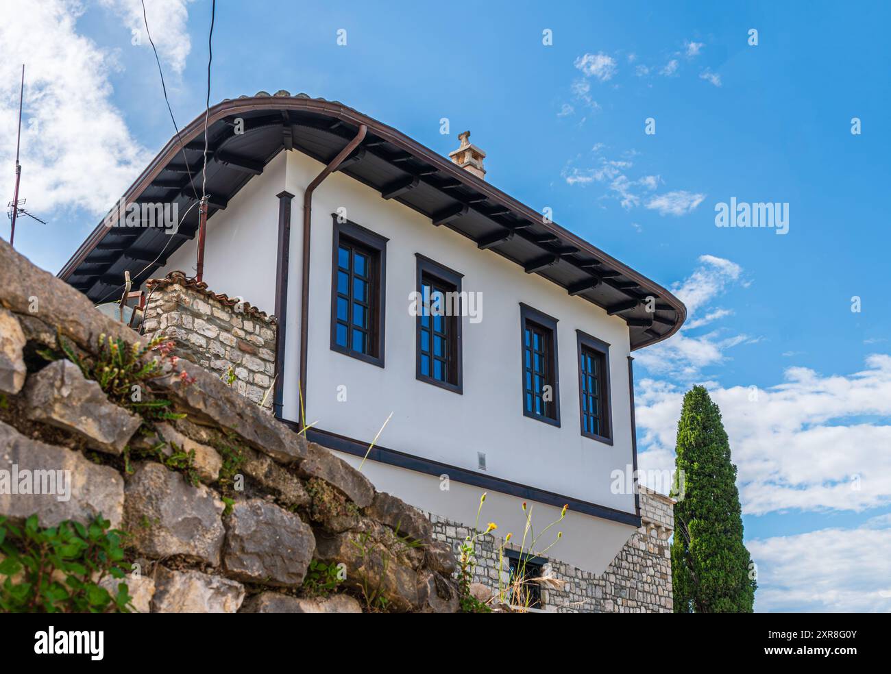 Berat, Albania, houses and streets inside the Berat Castle, also known ...