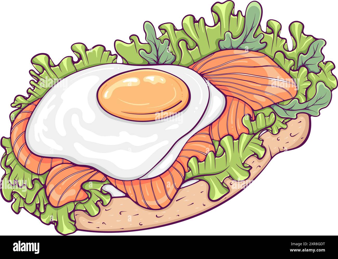 Sandwich salmon Stock Vector Images - Alamy
