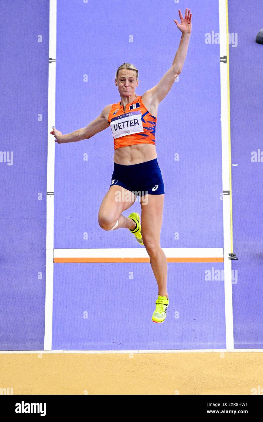 Paris, France. 09th Aug, 2024. Dutch Anouk Vetter pictured in action ...