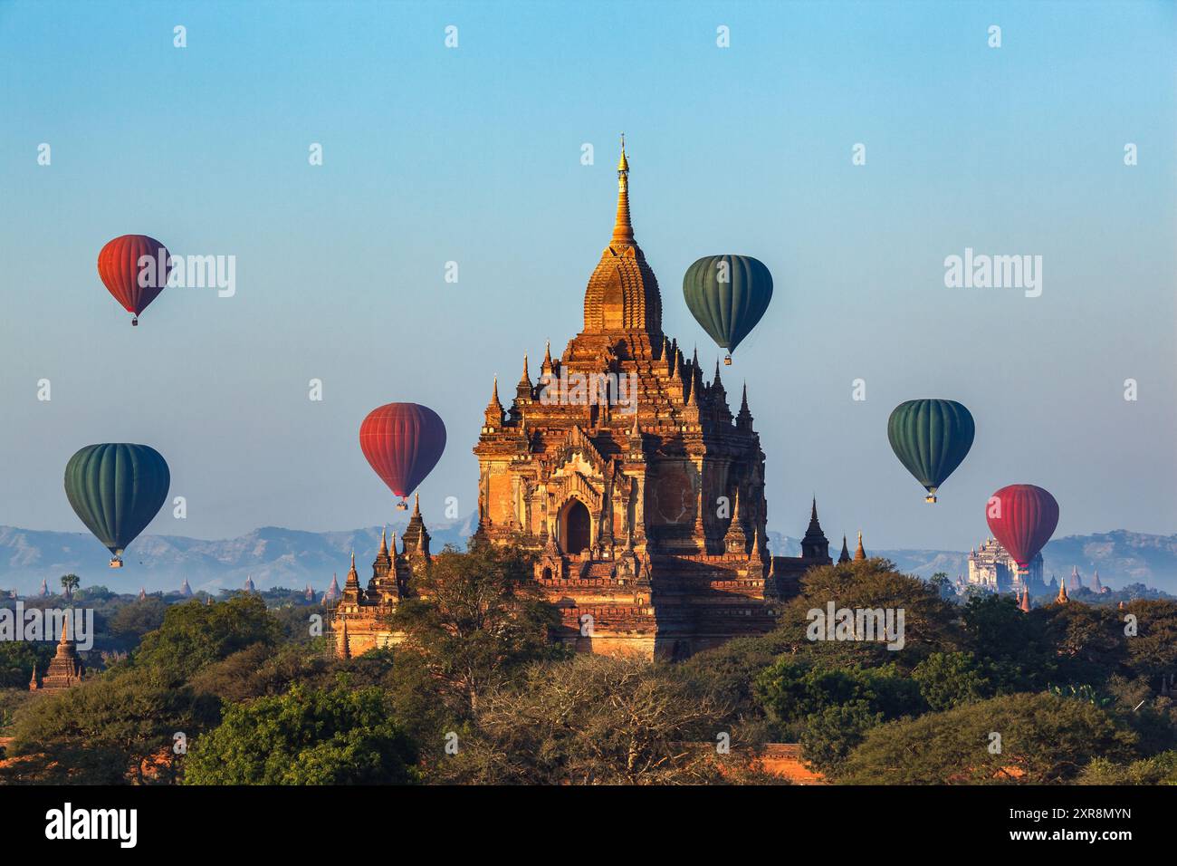 The Temples of bagan at sunrise, Bagan(Pagan), Myanmar Stock Photo - Alamy