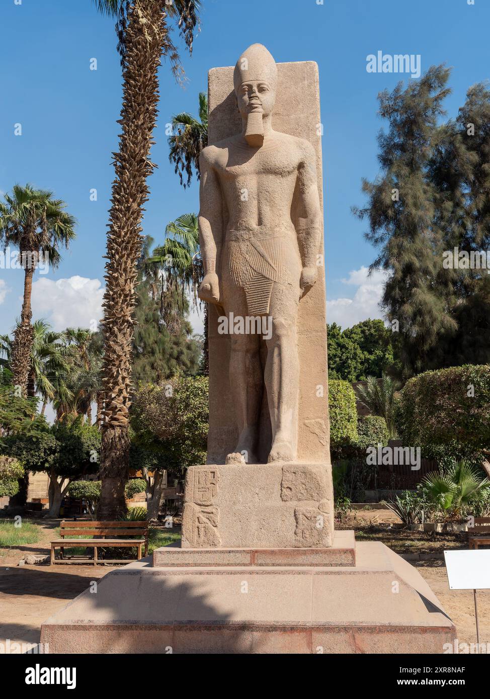 Statue of Ramses II , displayed in the Mit Rahina open air museum ...