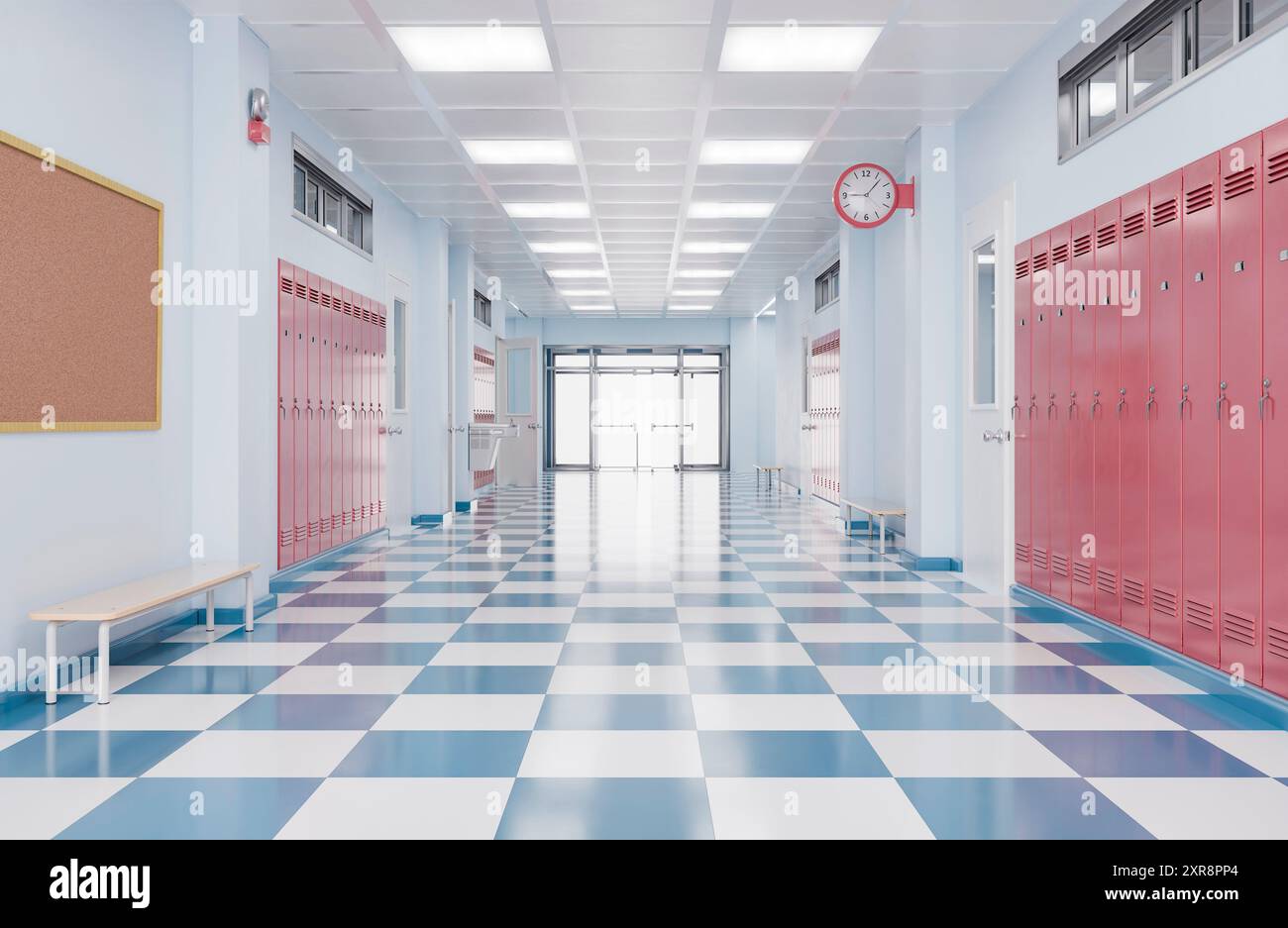 School hallway bulletin board hi-res stock photography and images - Alamy