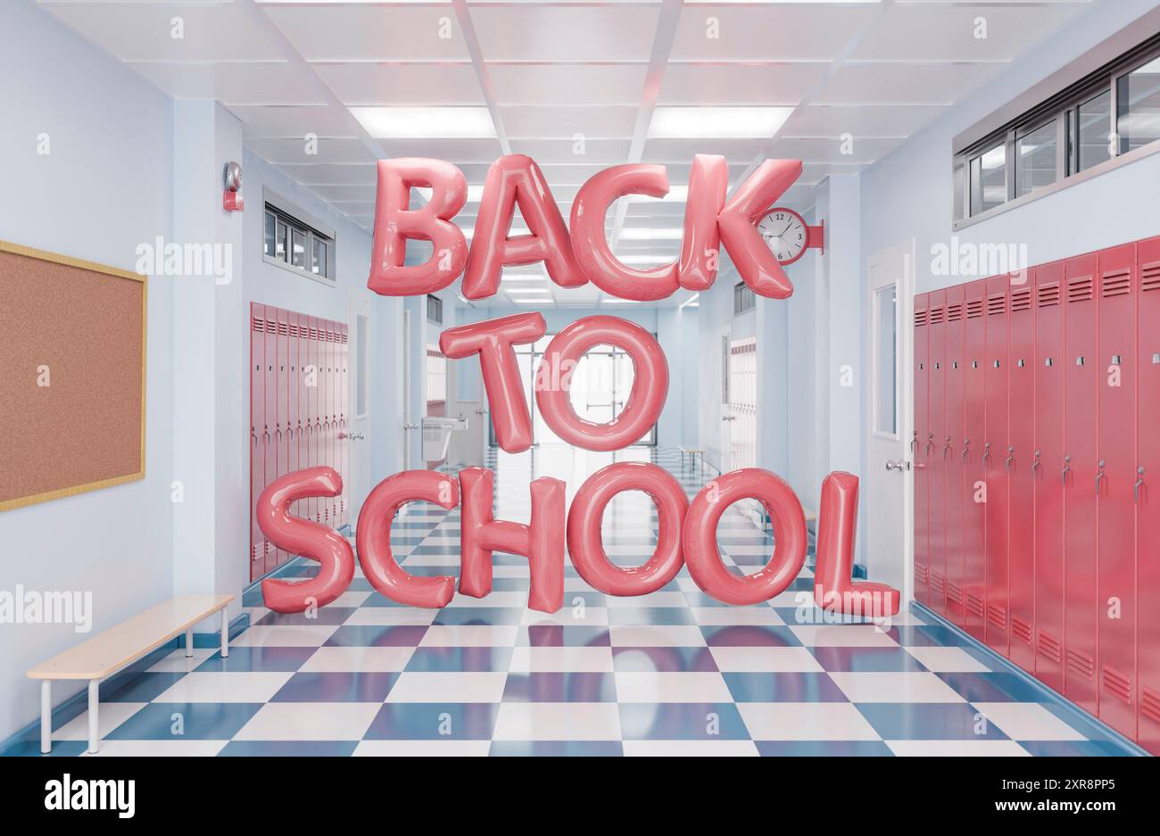 School hallway bulletin board hi-res stock photography and images - Alamy