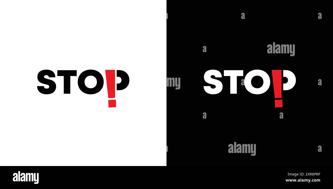 Unique and simple Stop logo design Stock Vector Image & Art - Alamy