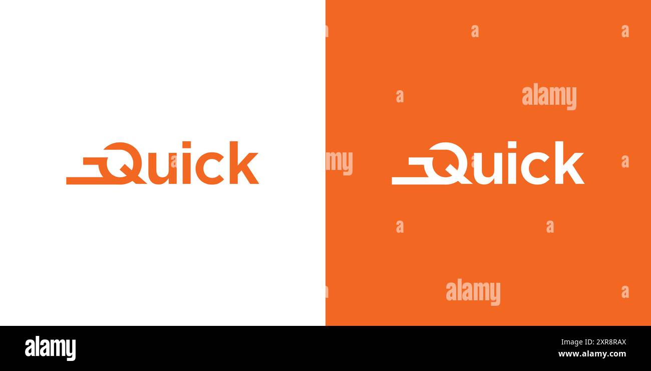 The Quick logo design is fast and modern Stock Vector Image & Art - Alamy